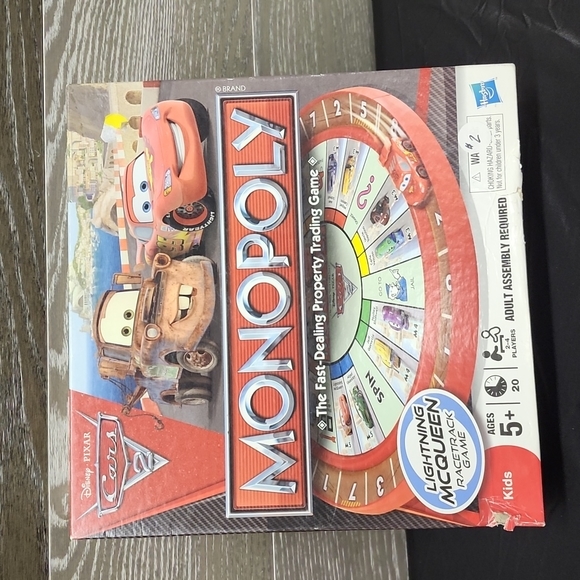 Disney | Toys | Disney Pixar Cars Monopoly With Lightening Mcqueen ...